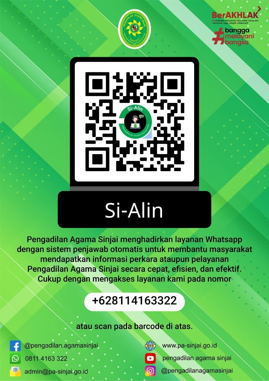 Pengadilan Agama Sinjai Memperkenalkan Si Alin